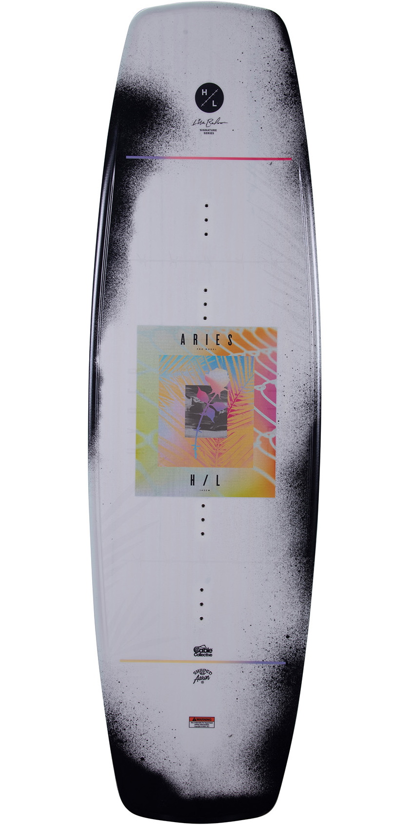 2025 Hyperlite Aries Lisa Baloo Signature Cable Wakeboard H23ARI - White | Wetsuit Outlet